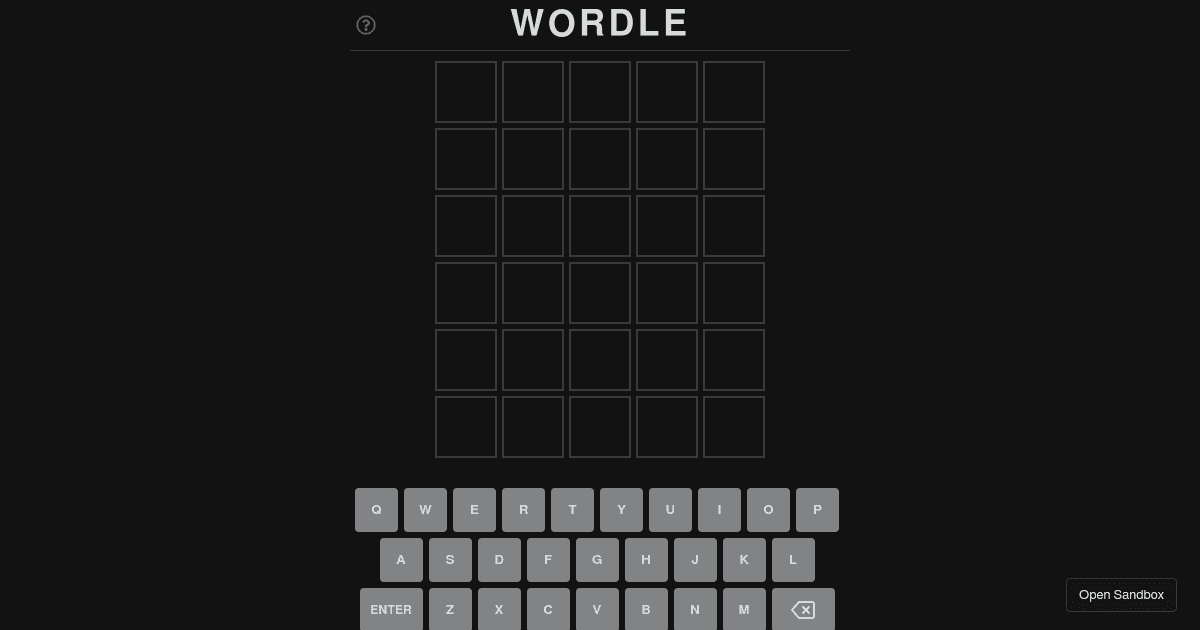 WORDLE - Codesandbox