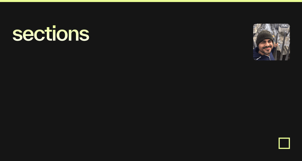 sections - Codesandbox