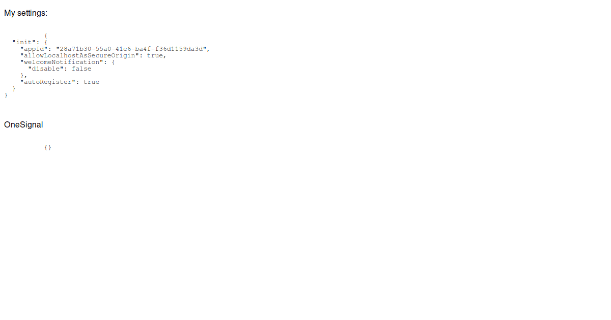 onesignal - Codesandbox