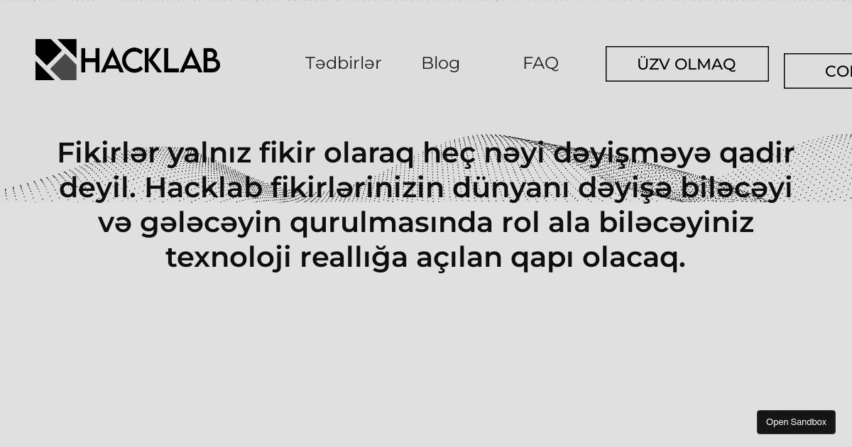 Hacklab Connect Hazir Codesandbox 8734