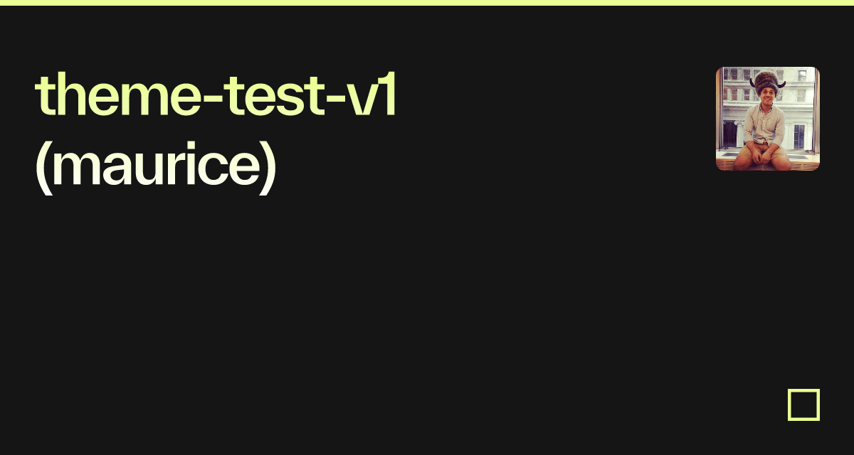 theme-test-v1 (maurice) - Codesandbox