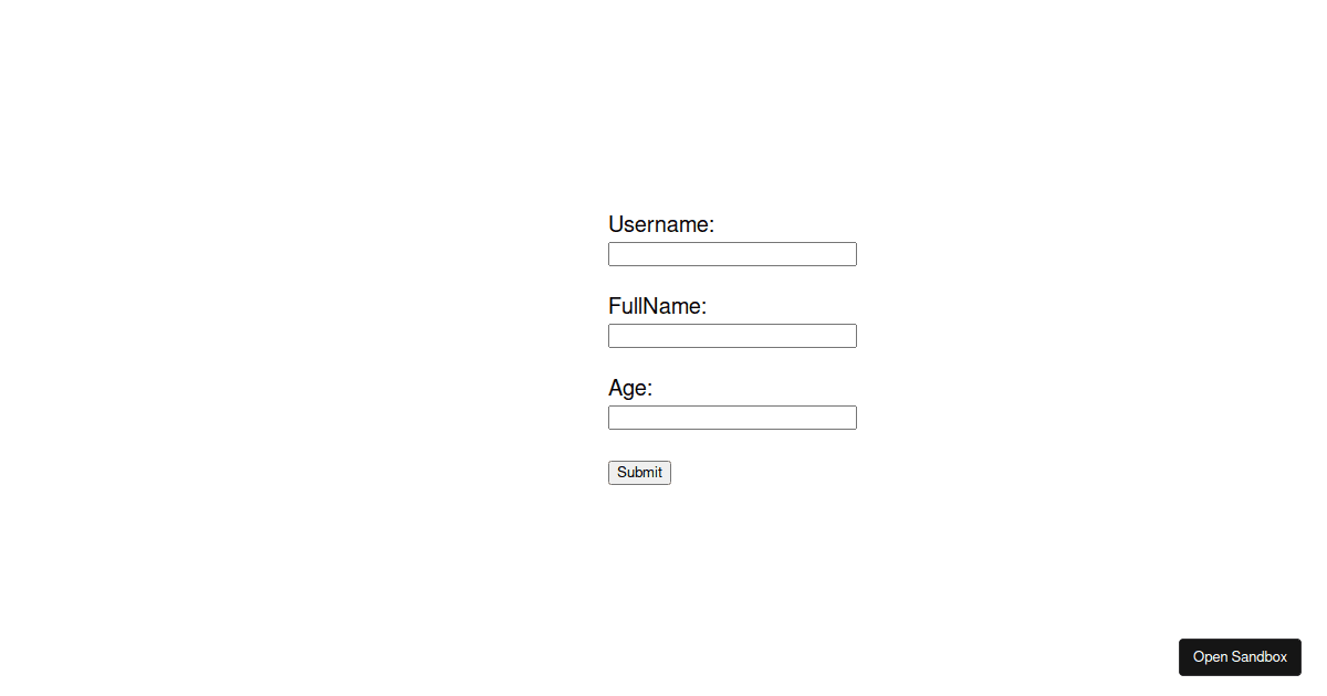 Hooks Usestate Form Codesandbox