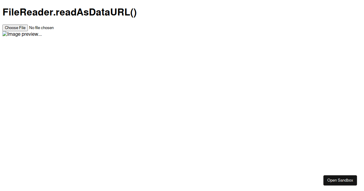 readAsDataURL() #1 - Codesandbox