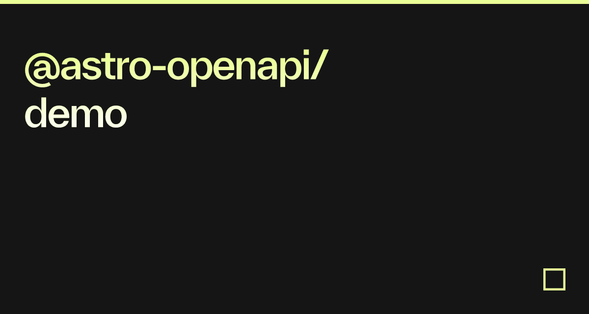 @astro-openapi/demo - Codesandbox