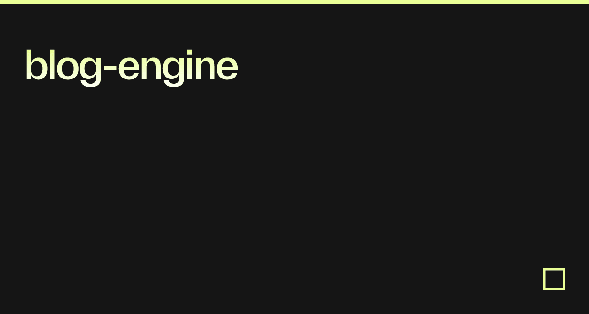 blog-engine - Codesandbox