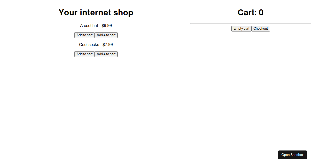 use-cart - Fetching extra product data example - Codesandbox