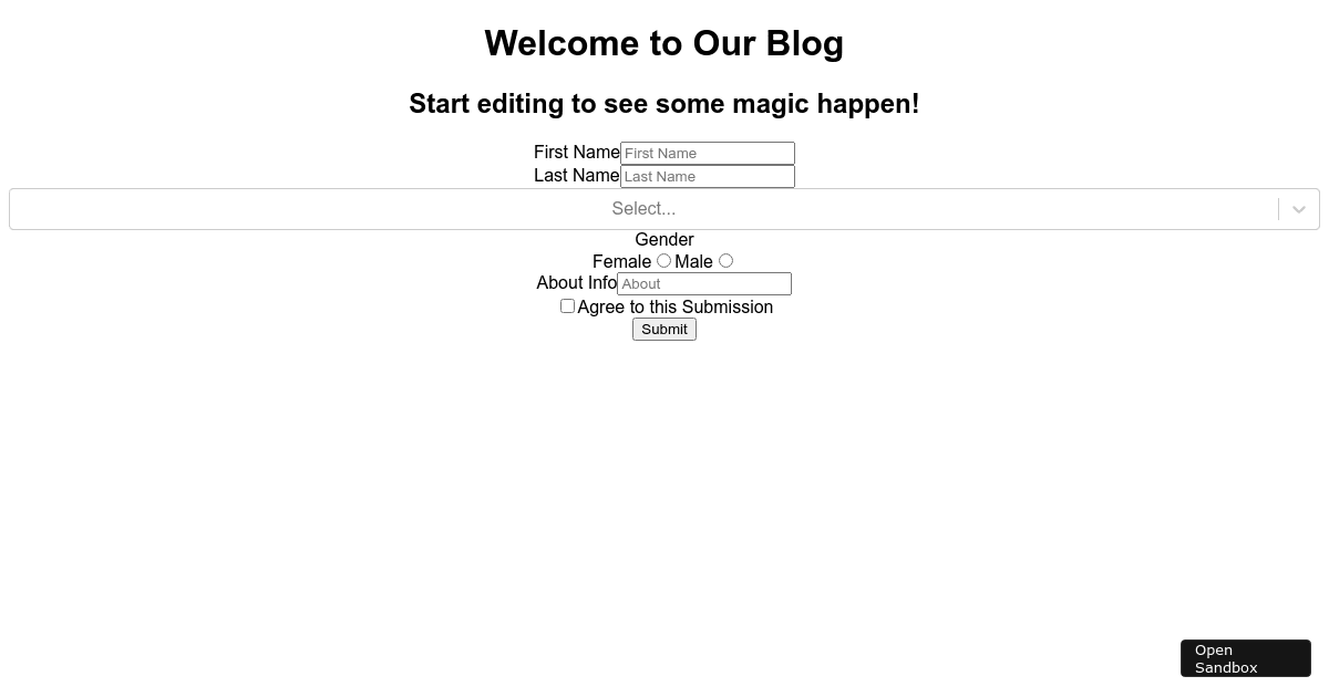 All field Form - Codesandbox
