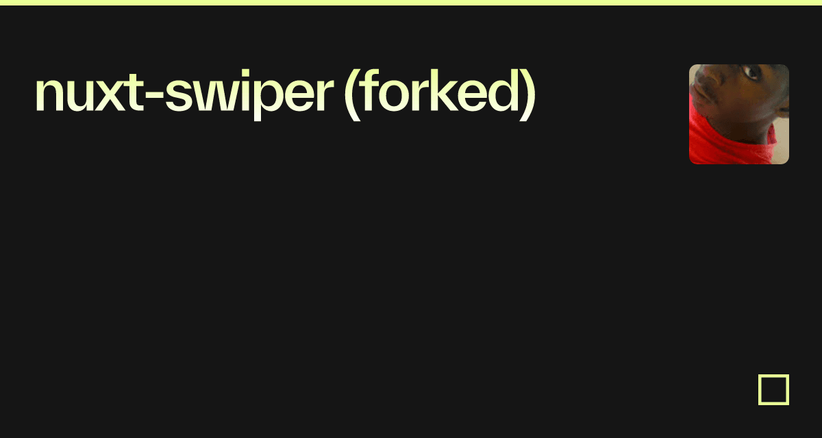 nuxt-swiper (forked) - Codesandbox