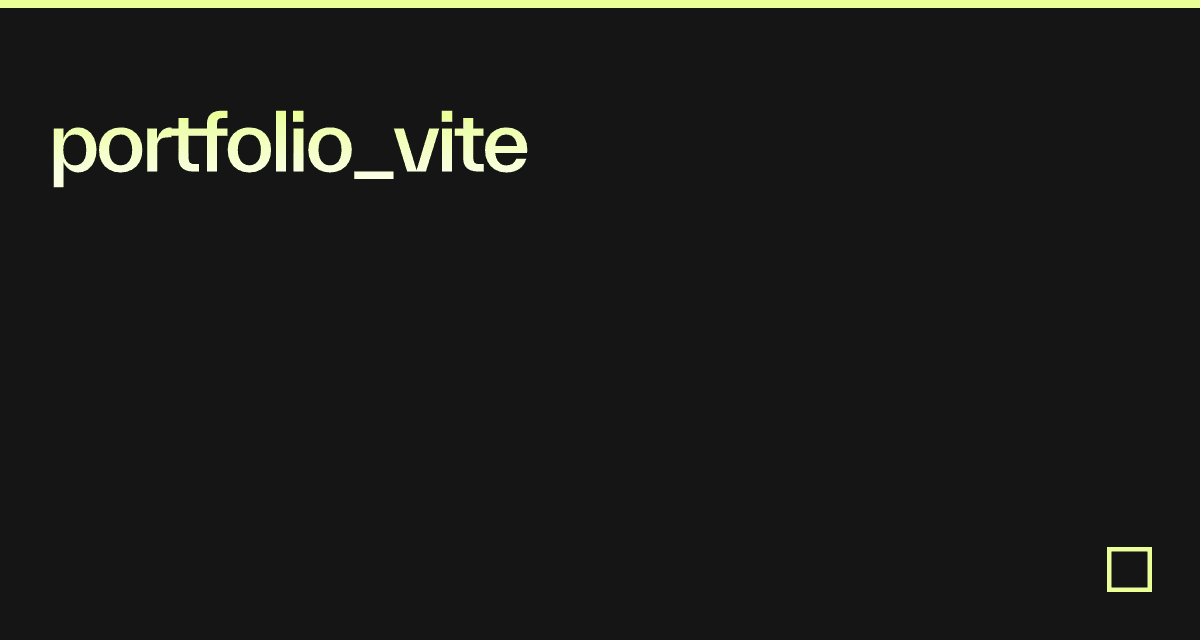 portfolio_vite - Codesandbox