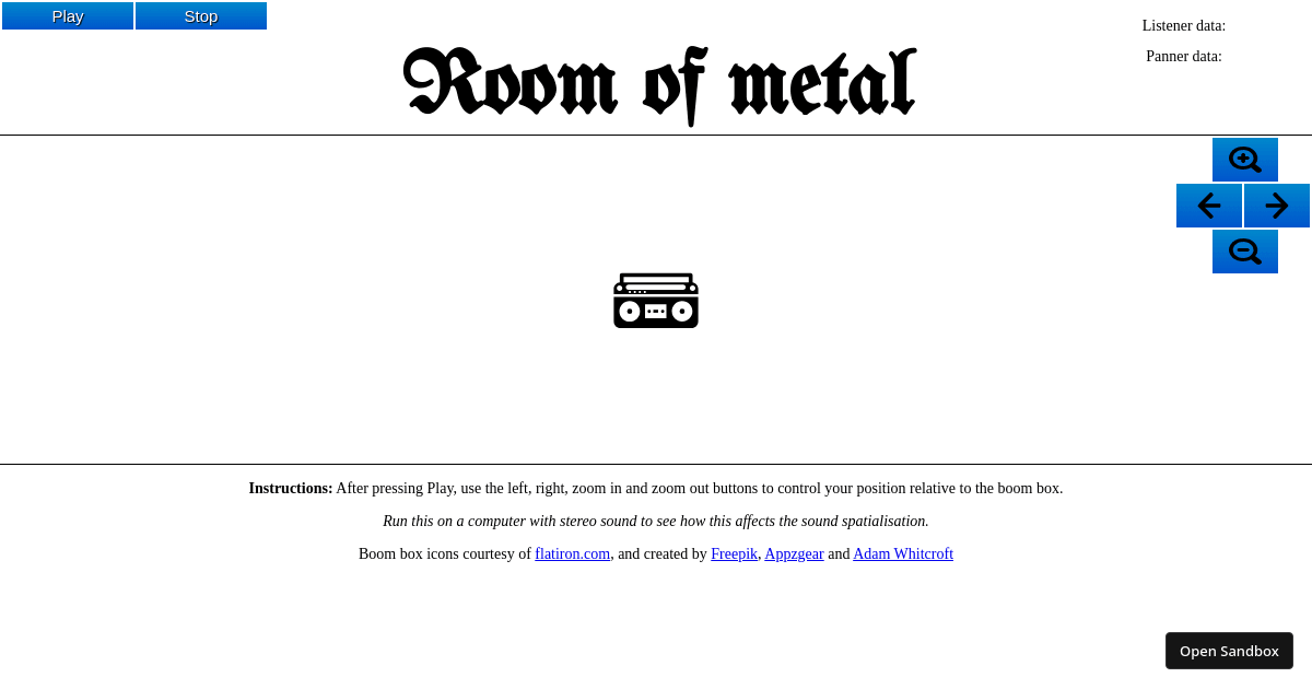 mdn/webaudio-examples: panner-node - Codesandbox