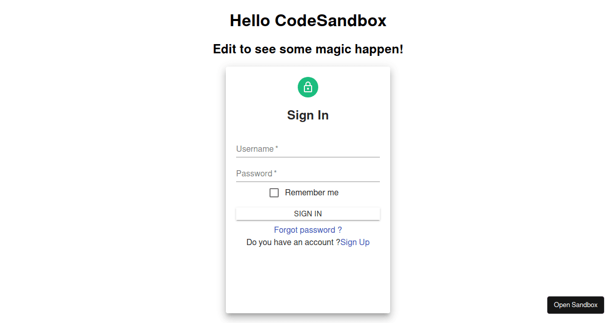 login_material_ui - Codesandbox