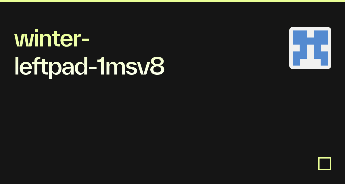 winter-leftpad-1msv8 - Codesandbox