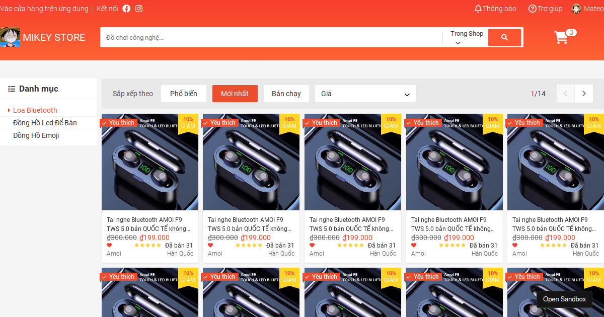 Shopee-Onepage F8 - Codesandbox