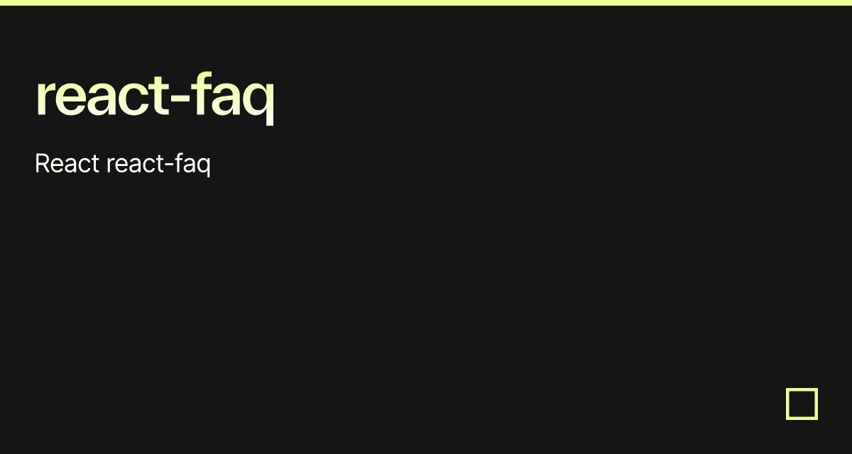 react-faq - Codesandbox