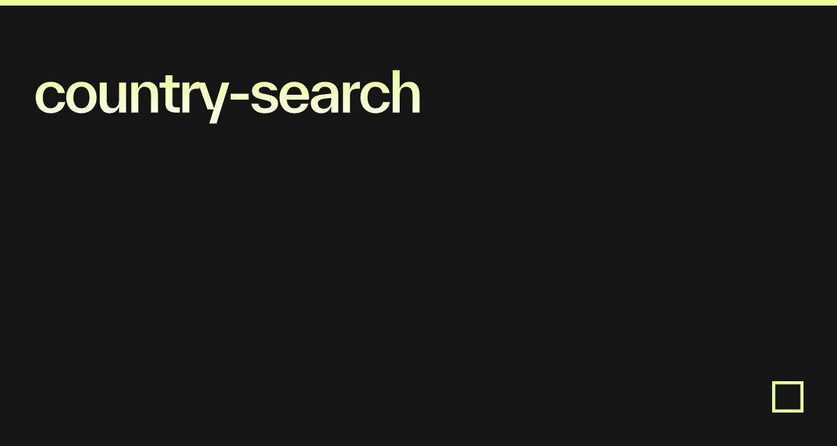 country-search - Codesandbox