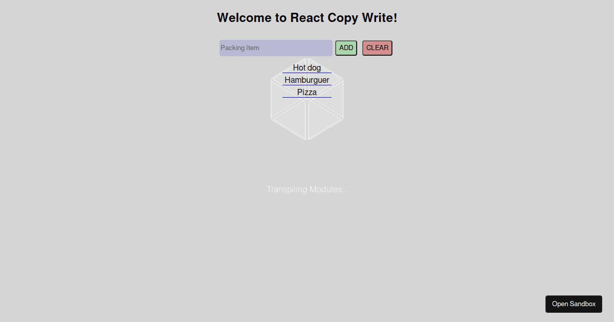 react-copy-write-rsm - Codesandbox
