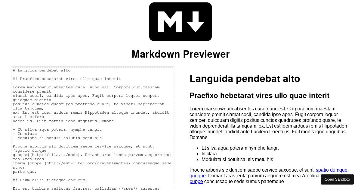 markdown-previewer - Codesandbox