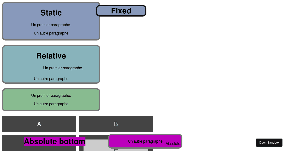 css position & display - Codesandbox css position & display - Codesandbox