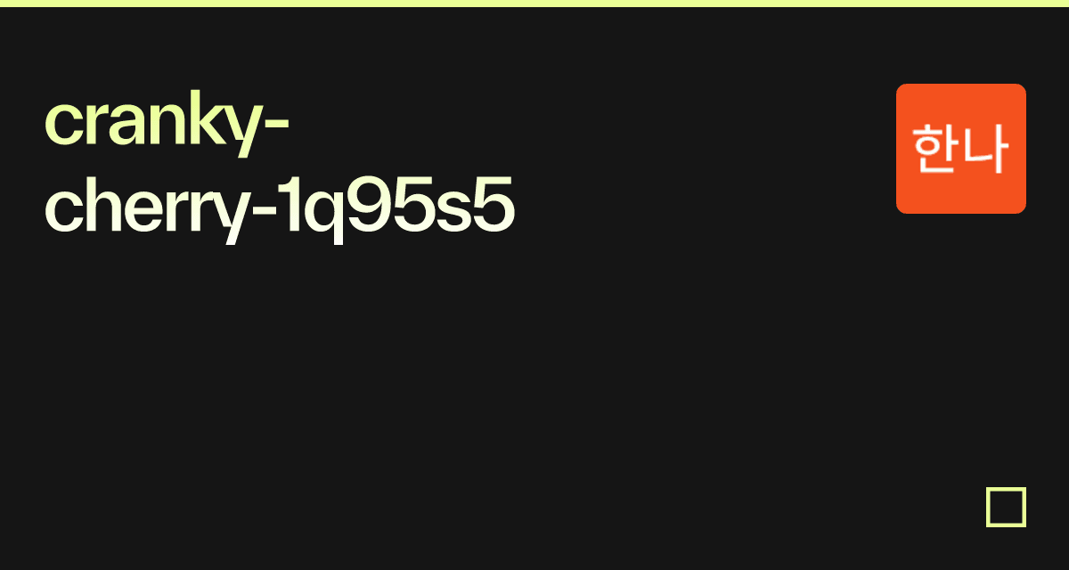cranky-cherry-1q95s5 - Codesandbox