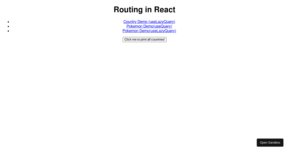 Routing in React - Codesandbox