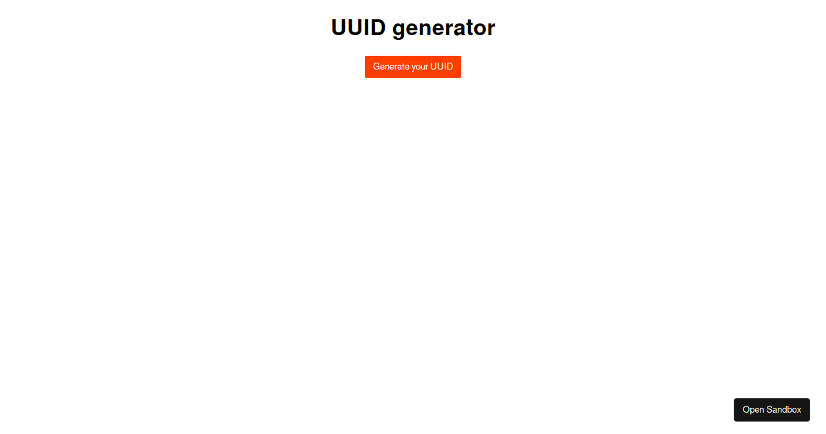 Svelte Generate Uuid Forked Codesandbox