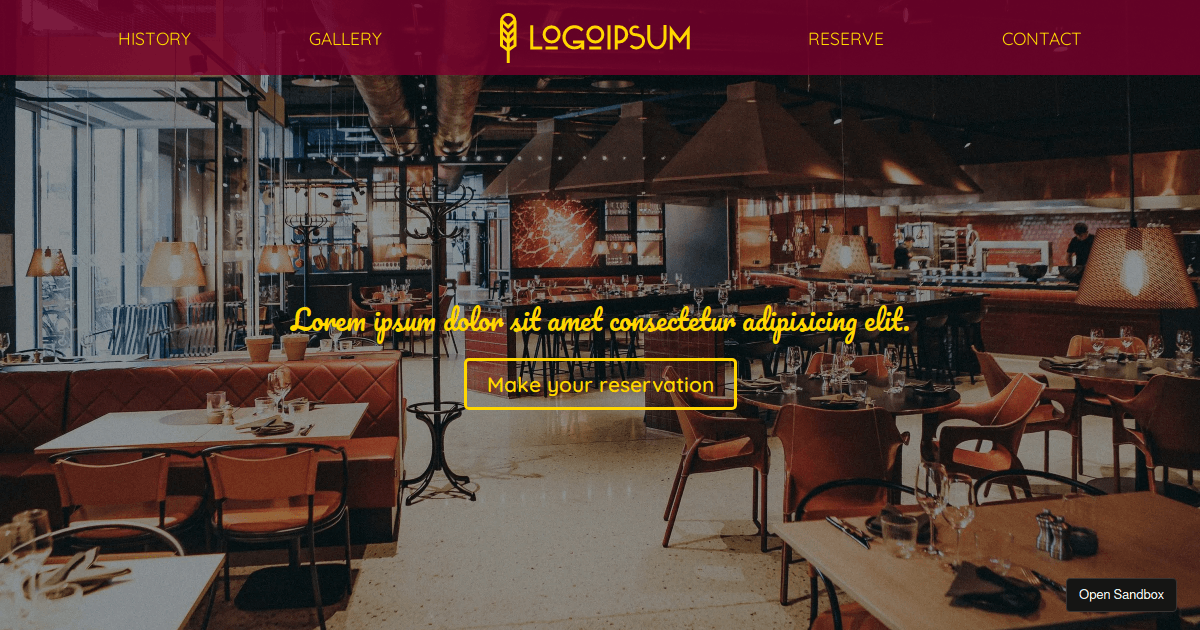 restaurant - Codesandbox