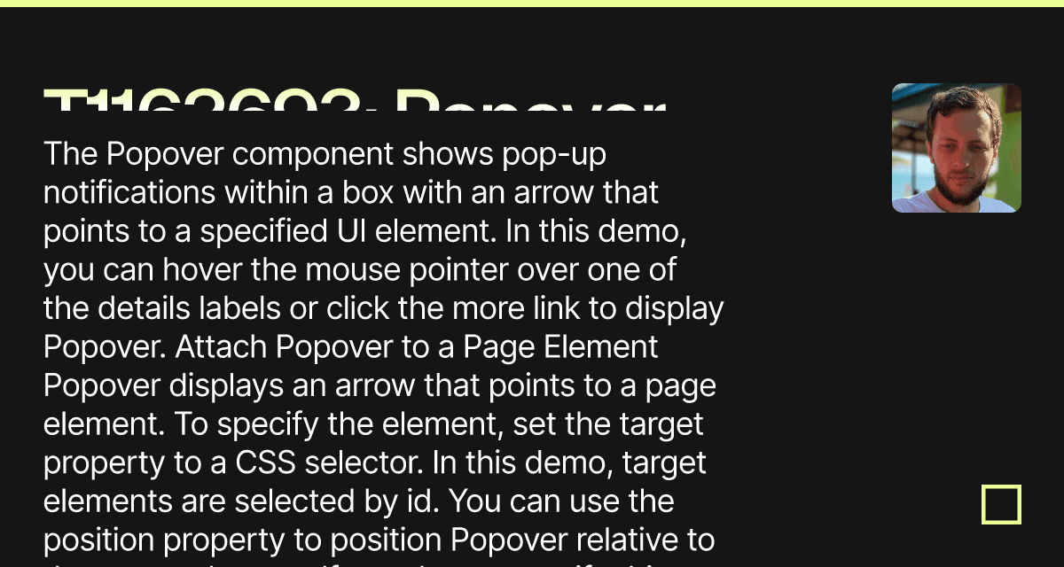 T1162693: Popover - interactable - Codesandbox