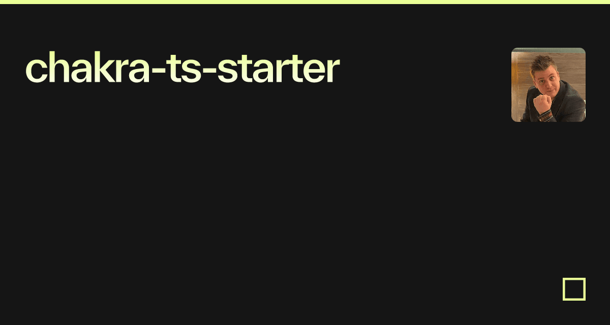 chakra-ts-starter - Codesandbox
