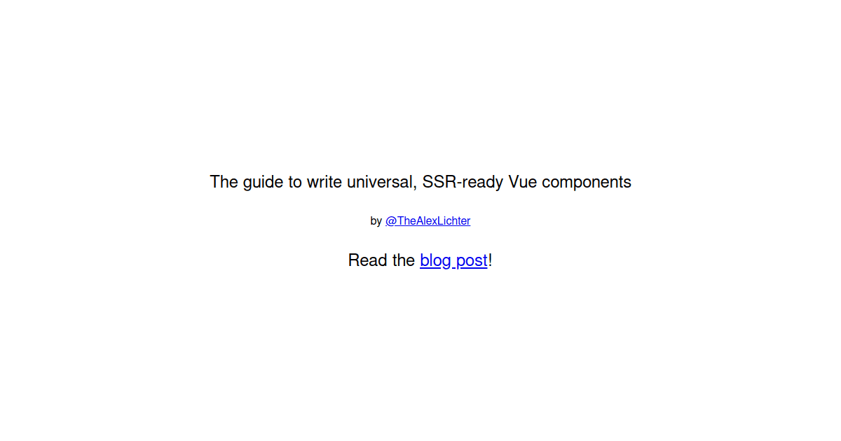 vue-guide-univeral-ssr-ready-components - Codesandbox