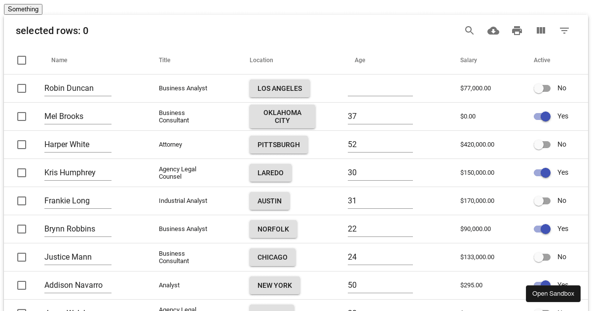 MUIDatatables - Custom Toolbar - Codesandbox