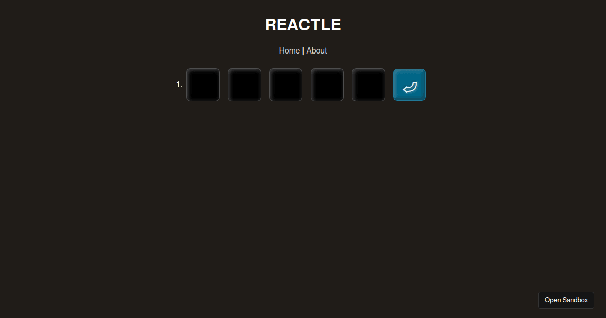 reactle - Codesandbox