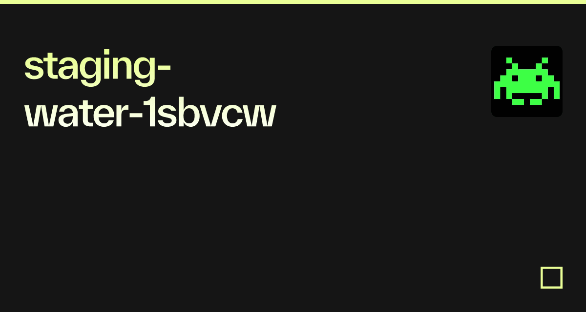 staging-water-1sbvcw - Codesandbox