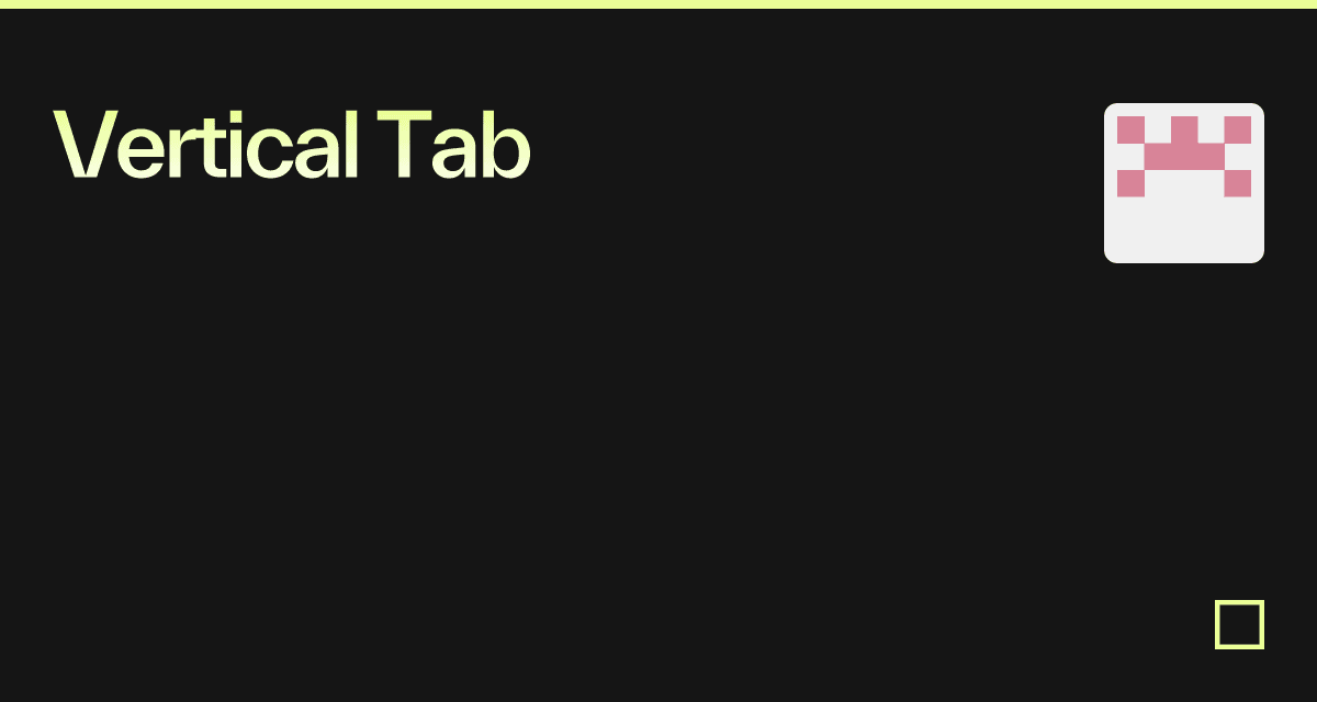 Vertical Tab - Codesandbox