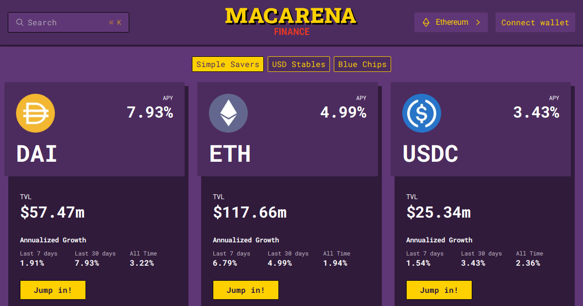 @yearn/macarena-finance - Codesandbox