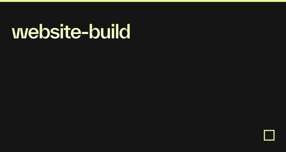 website-build - Codesandbox