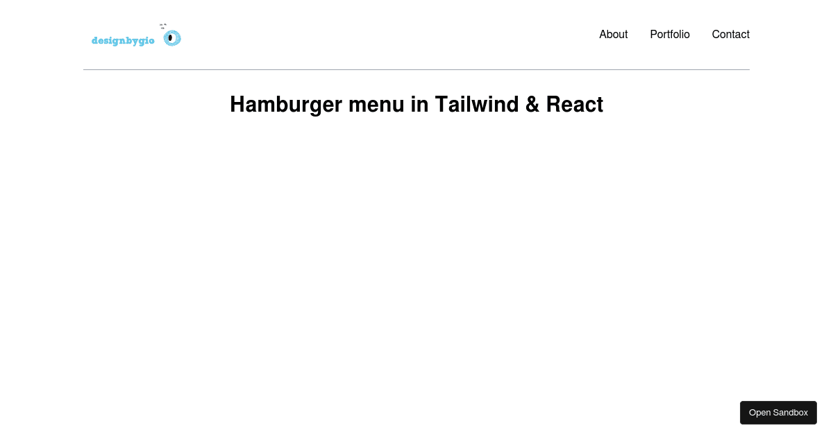 tailwind-react-hamburger-menu (forked) - Codesandbox