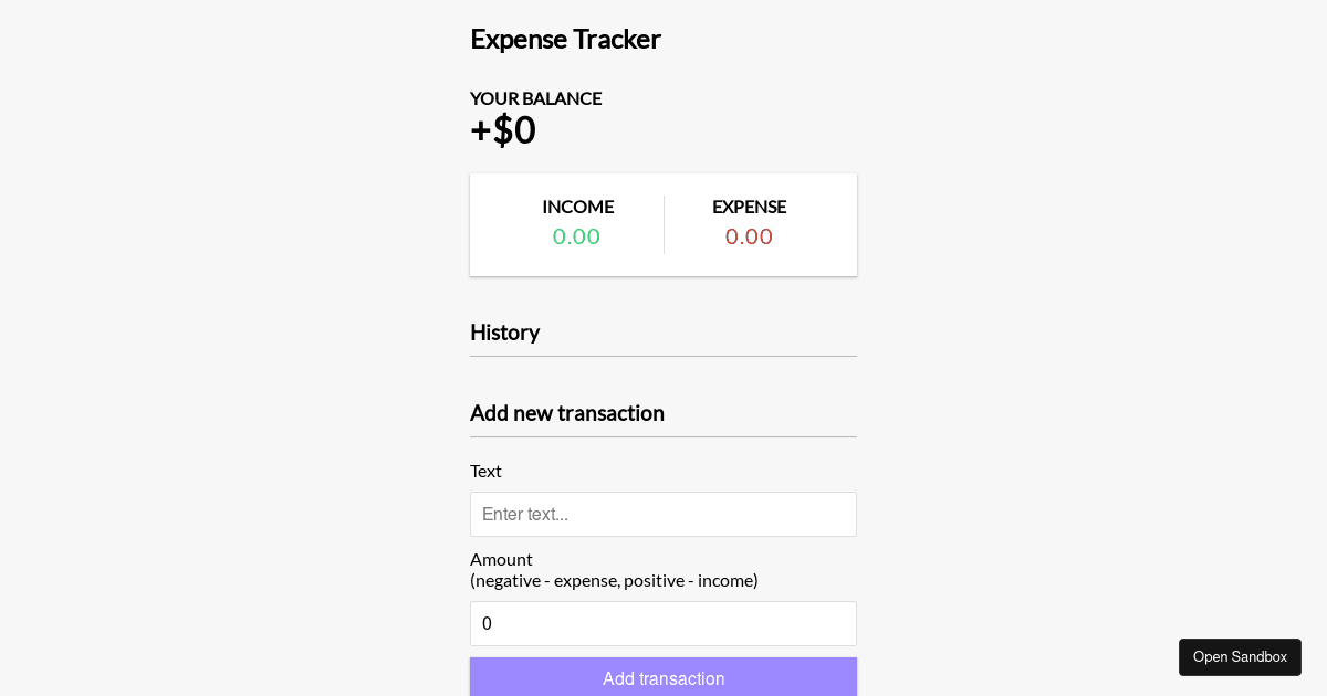 expense-tracker-react - Codesandbox