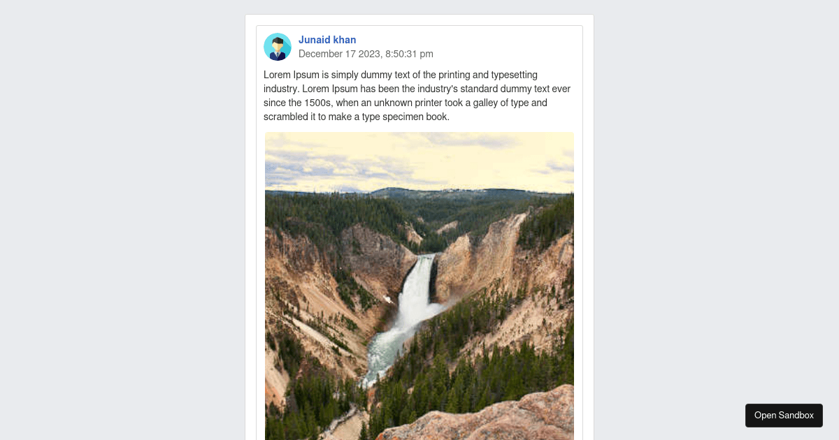 fb-post (forked) - Codesandbox