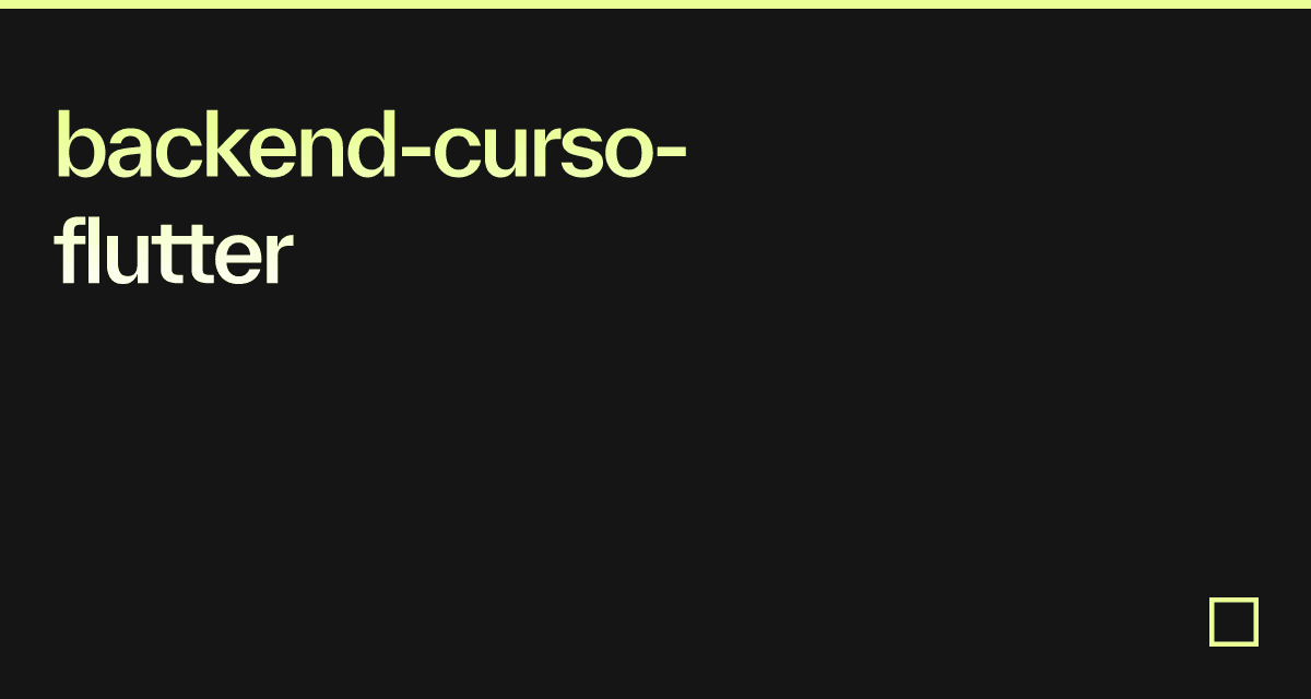 Backend Curso Flutter Codesandbox
