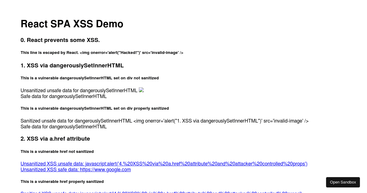 dom-xss - Codesandbox