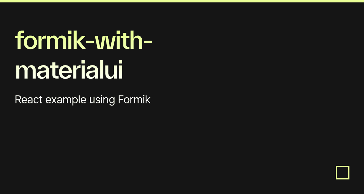 formik-with-materialui - Codesandbox
