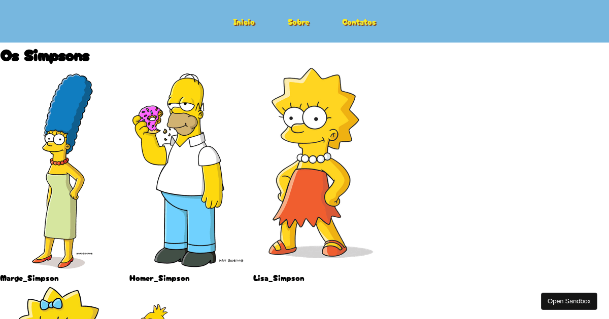 Os Simpsons - Codesandbox