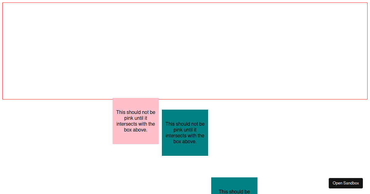 use-intersection-observer example (forked) - Codesandbox