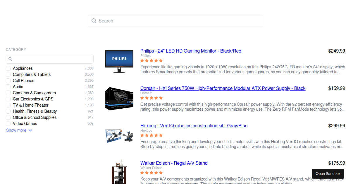 sajari-app - Codesandbox