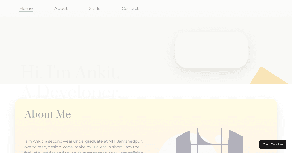 personal-website - Codesandbox