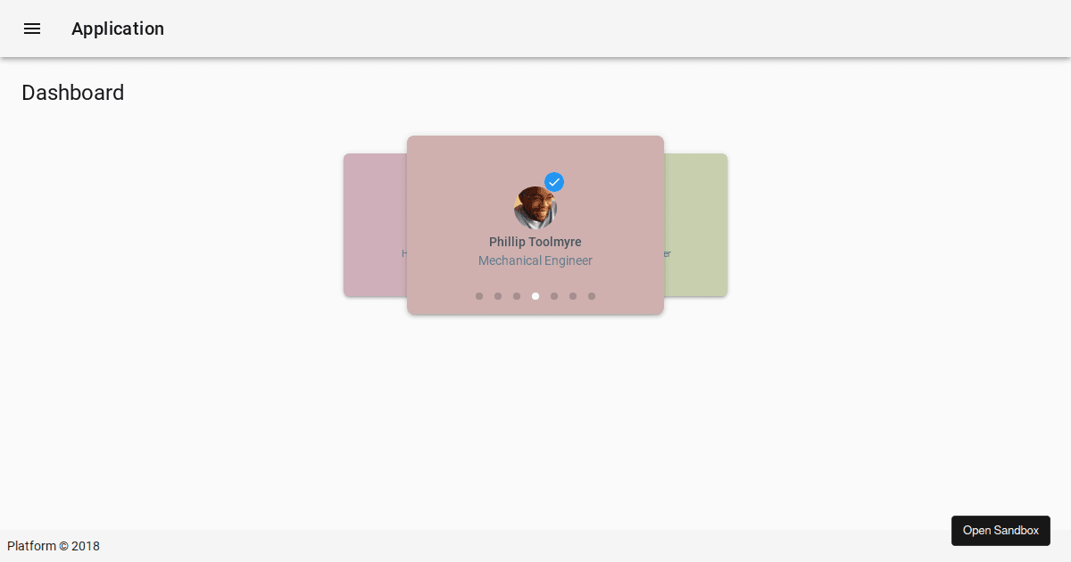 Vue Coverflow Avatars - Codesandbox
