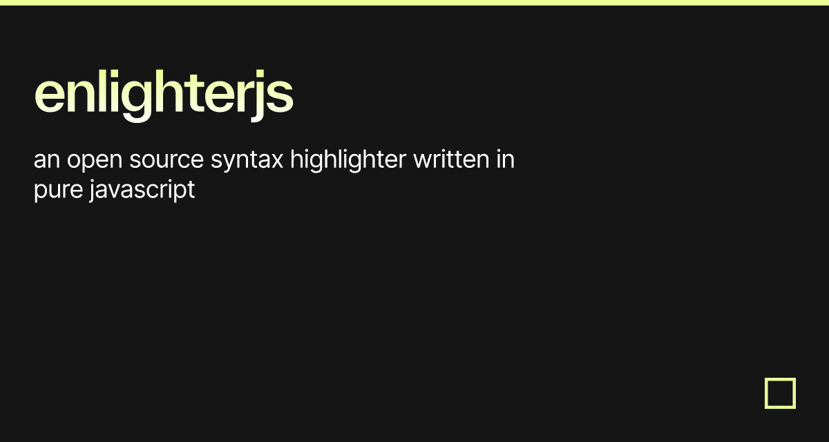 enlighterjs - Codesandbox