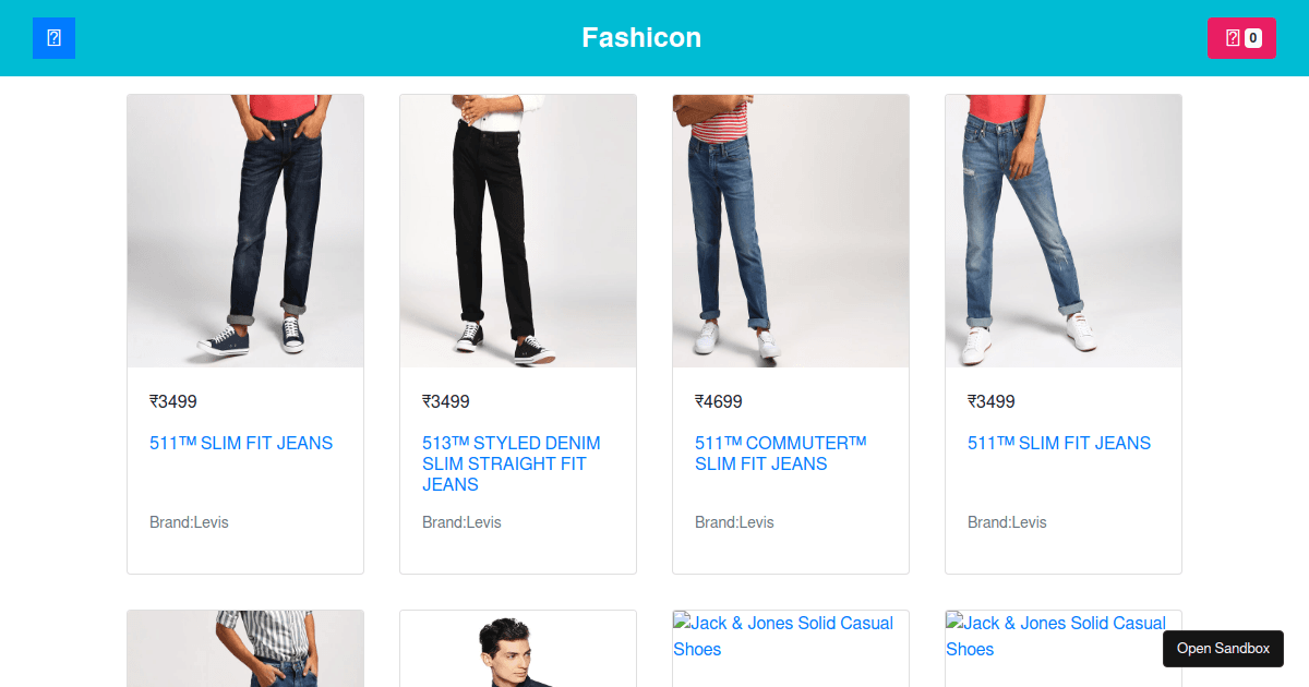 Adityatandon007react Redux Shopping Cart App Codesandbox