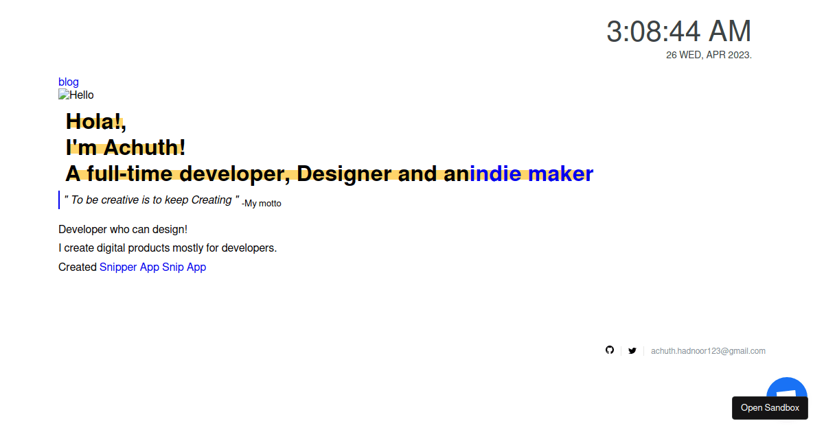 portfolio - Codesandbox