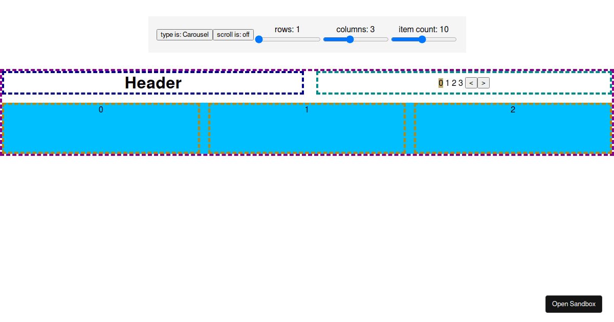 Grid Carousel Codesandbox